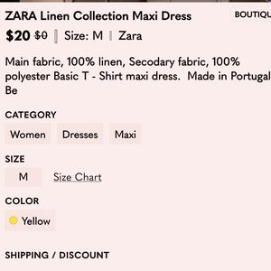 Zara Collection | Dresses | Zara Linen Collection Maxi Dress | Poshmark